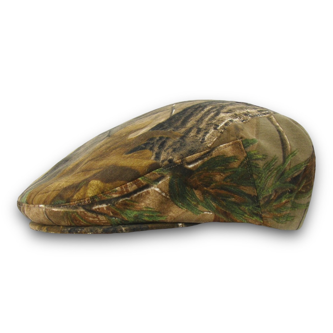Custom Handmade Flat Cap Made to Order in Realtree Camouflage Fabric ...