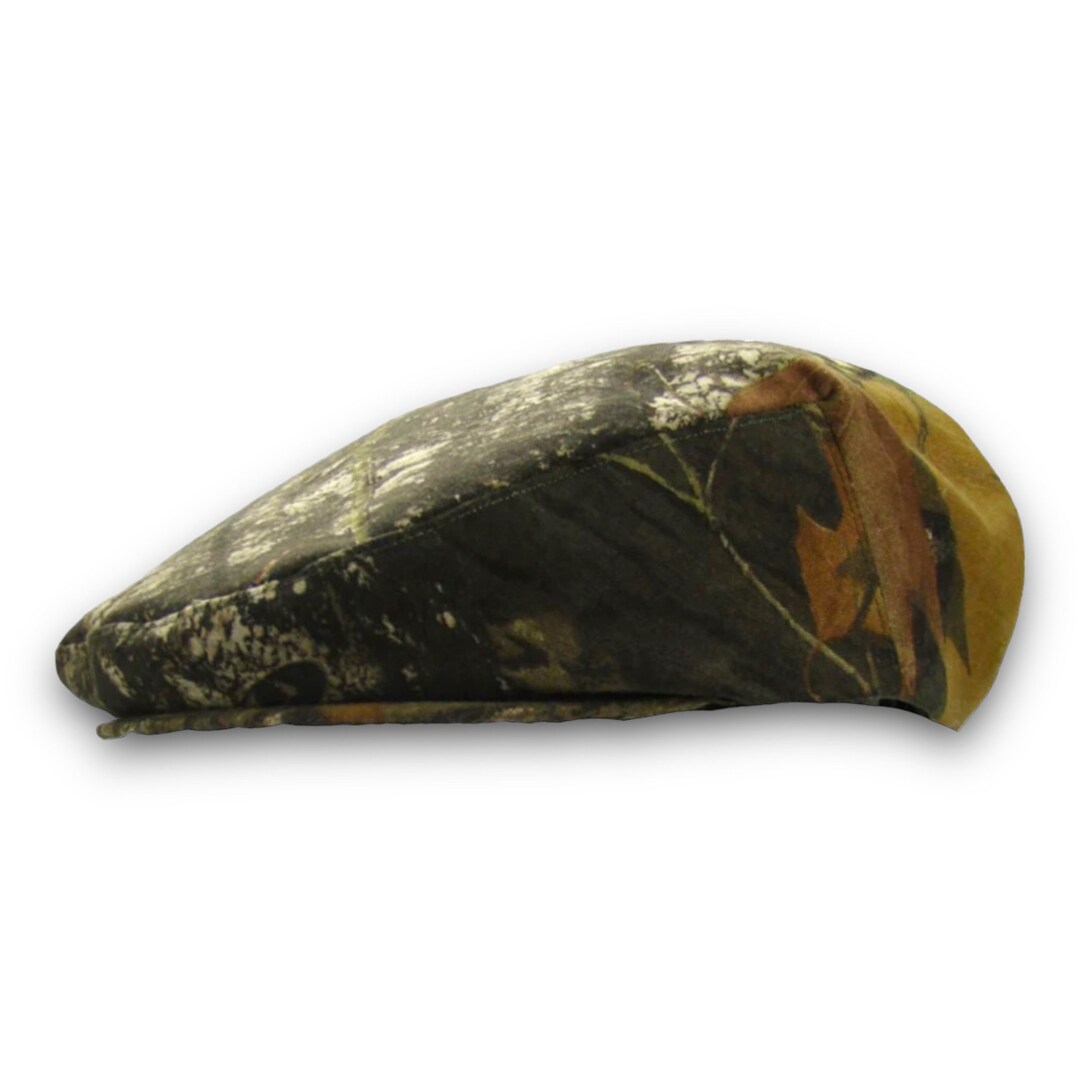 Custom Handmade Flat Cap in Mossy Oak Camouflage Fabric - Jeff Hat, Ivy ...