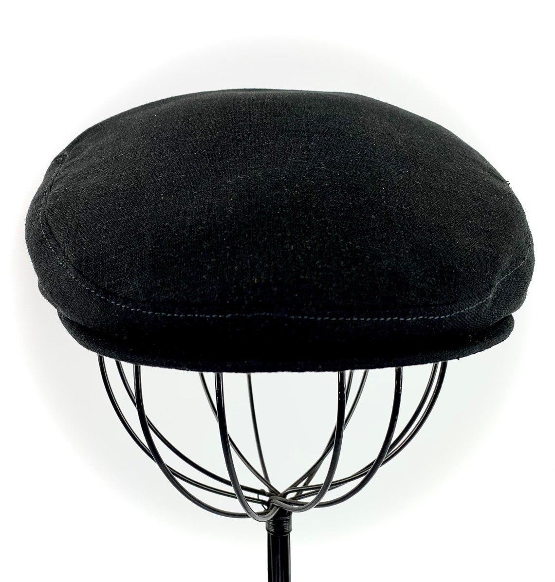 Men's Black Linen Cotton Blend Jeff Cap Ivy Cap Driving - Etsy