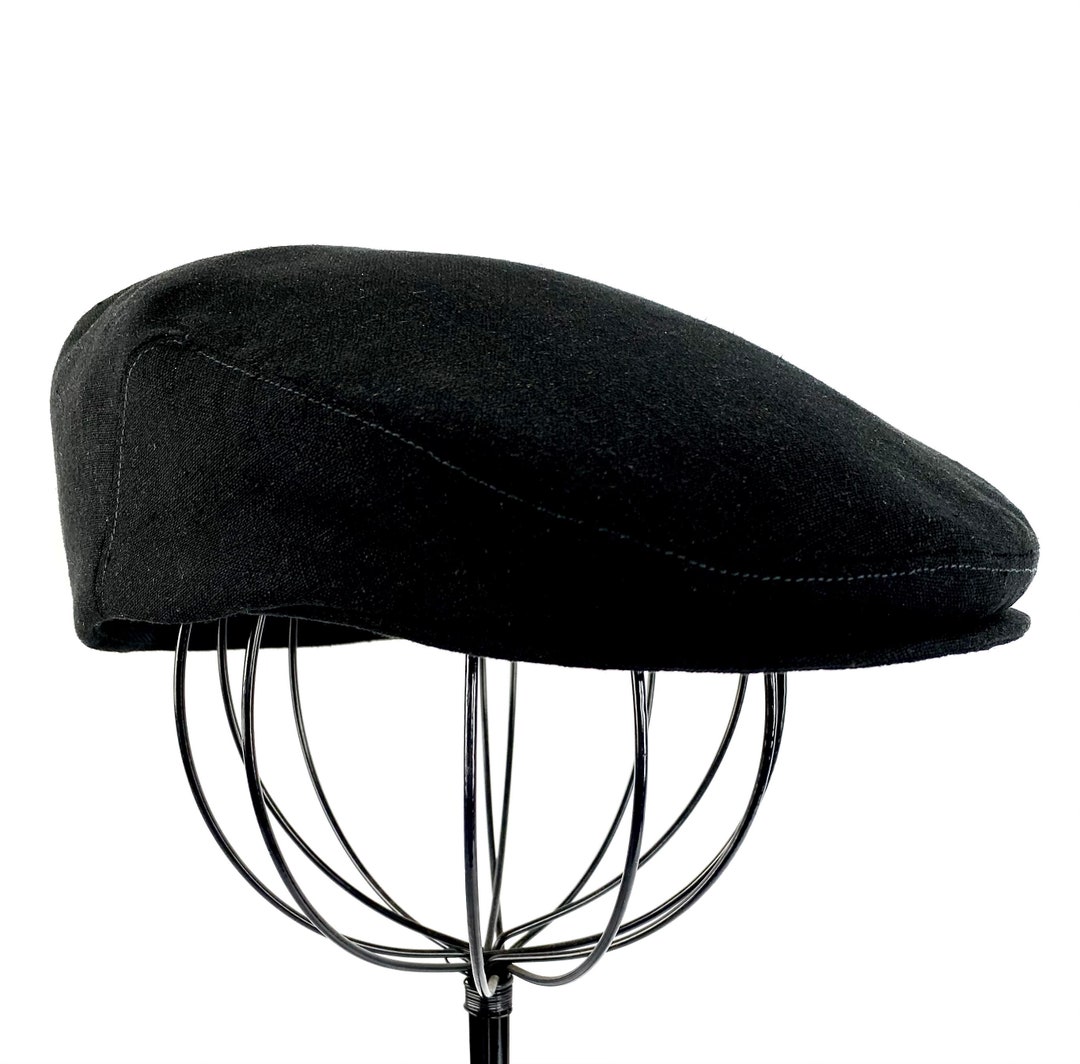 Men's Black Linen Cotton Blend Jeff Cap Ivy Cap Driving - Etsy