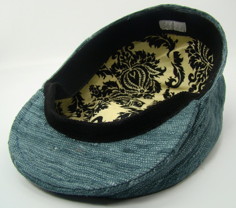 RTS 6-Panel Handmade Flat Cap Driving Cap for Men in Azure | Etsy