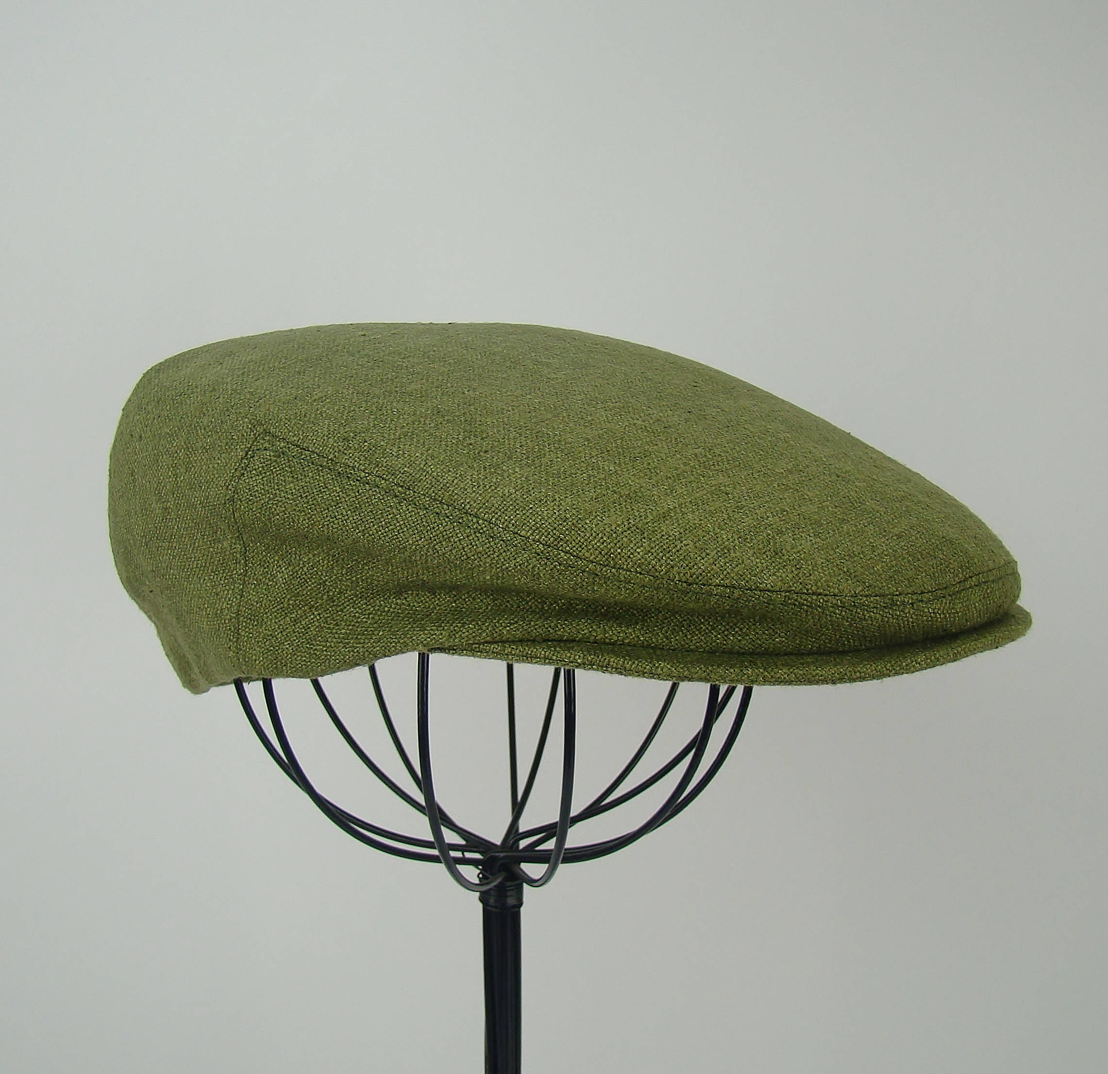 Custom Jeff Cap Handmade Flat Cap Driving Cap for Men in Moss | Etsy