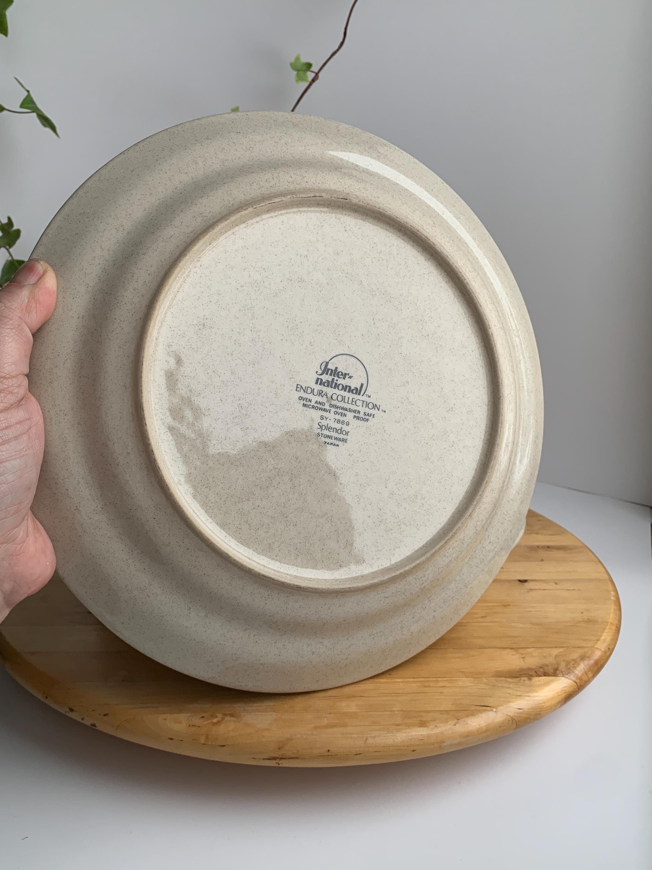 Charming 1980s ENDURA Country Kitchen Stoneware Plate Set | Floral ...