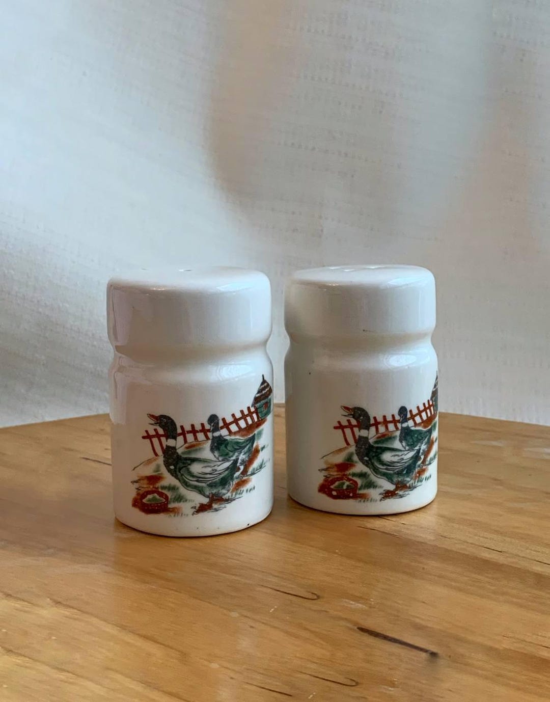 Vintage French-inspired Salt & Pepper Shakers | Hand-painted Ceramic ...