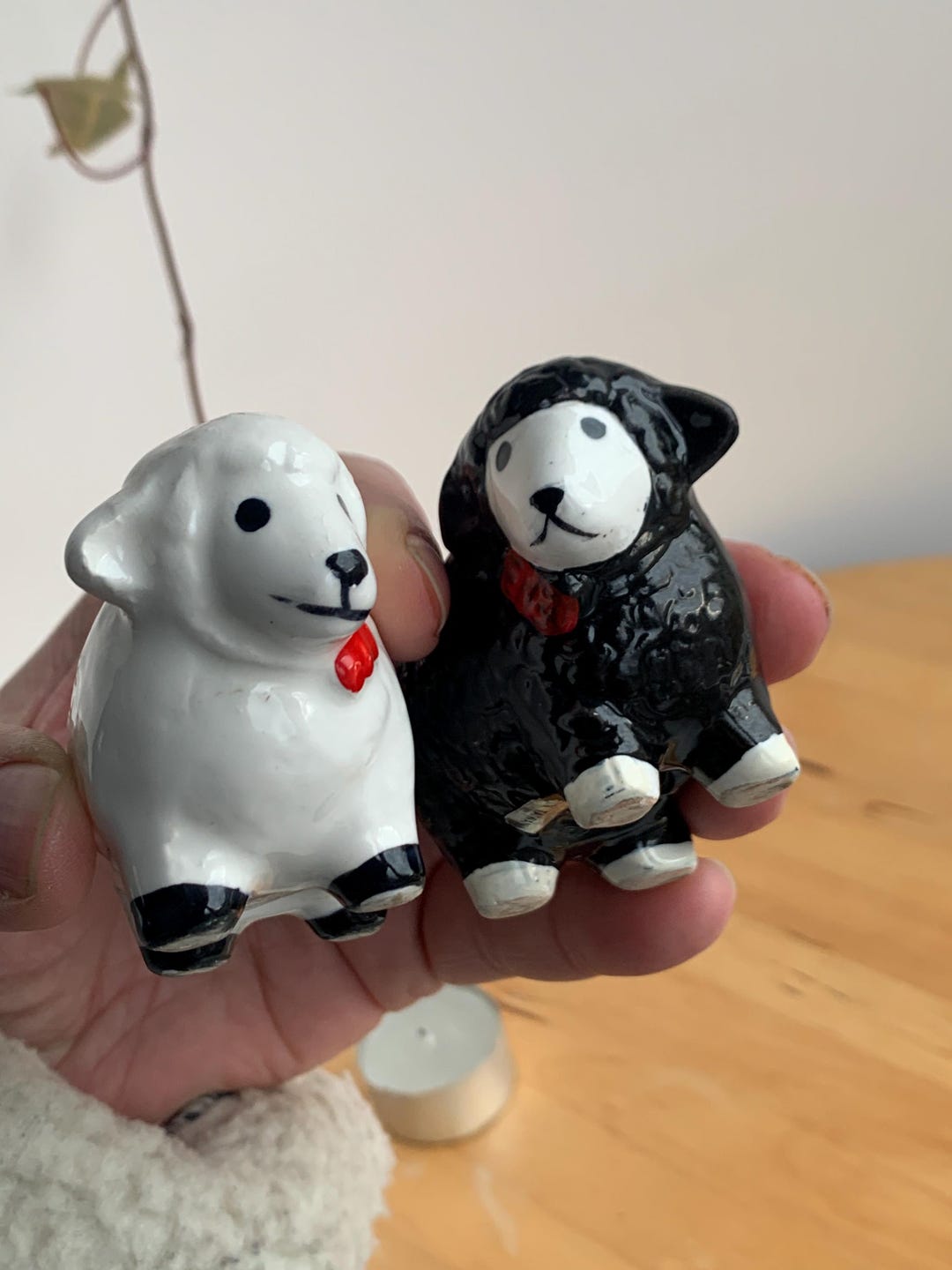 Ceramic Sheep Salt and Pepper Shakers: Adorable Kitchen White and Black ...