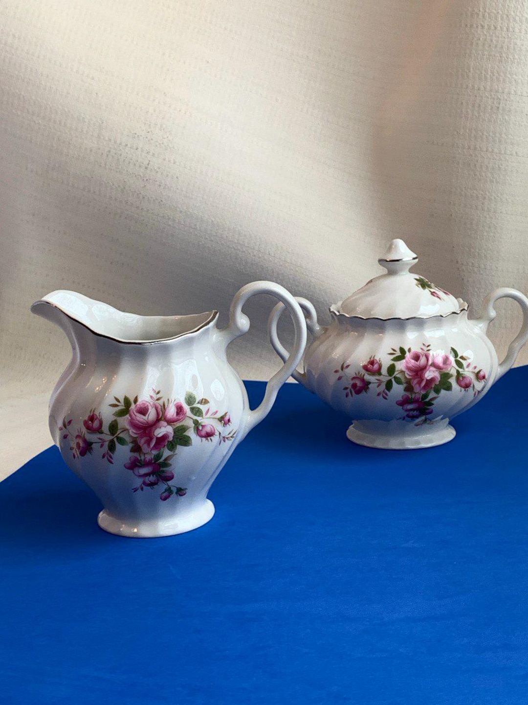 Vintage Johnson Brothers "snowhite Regency" Large Cream & Sugar Servers ...
