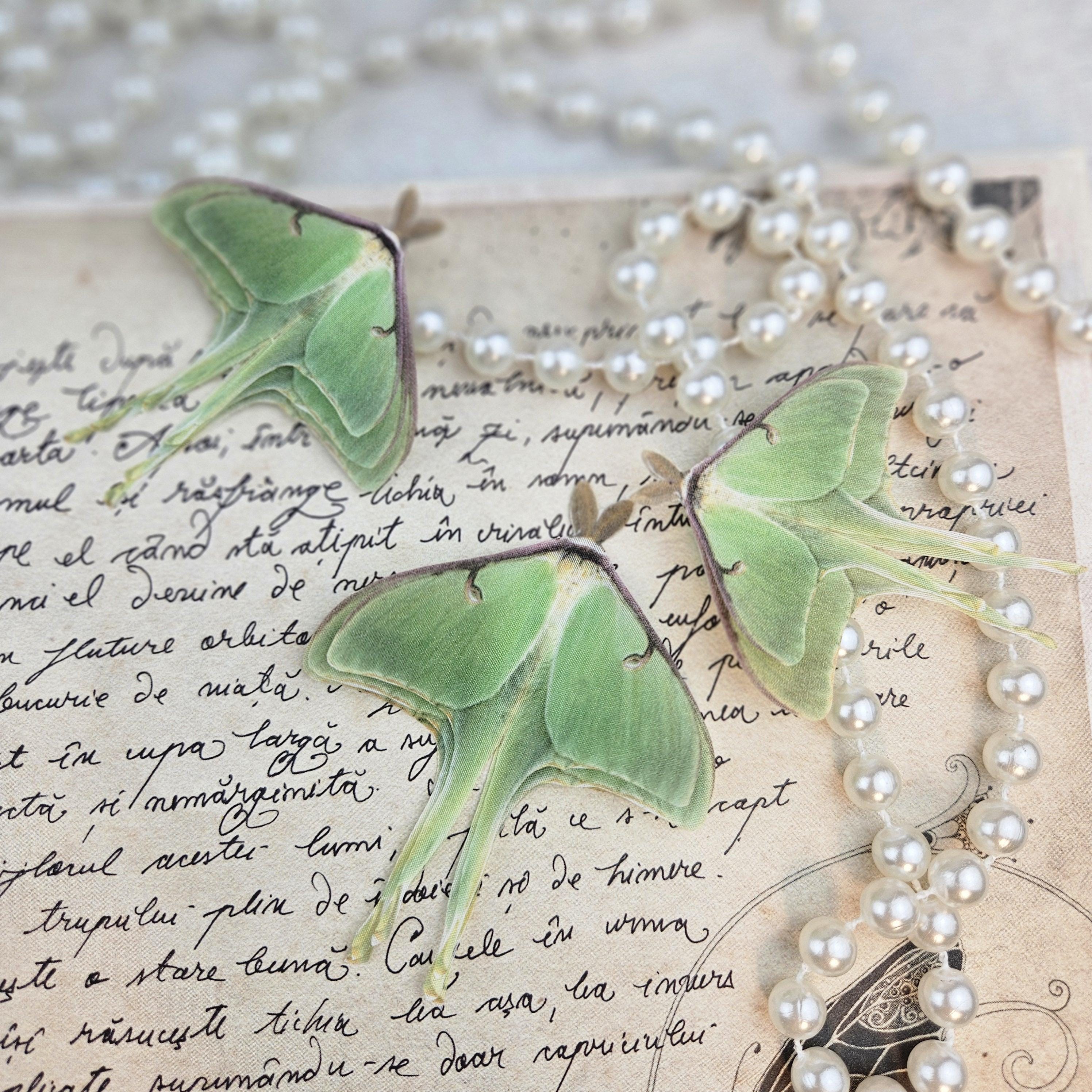 Realistic Luna Moth Hair Clips Set of 3, 3D Green Moon Moths With ...