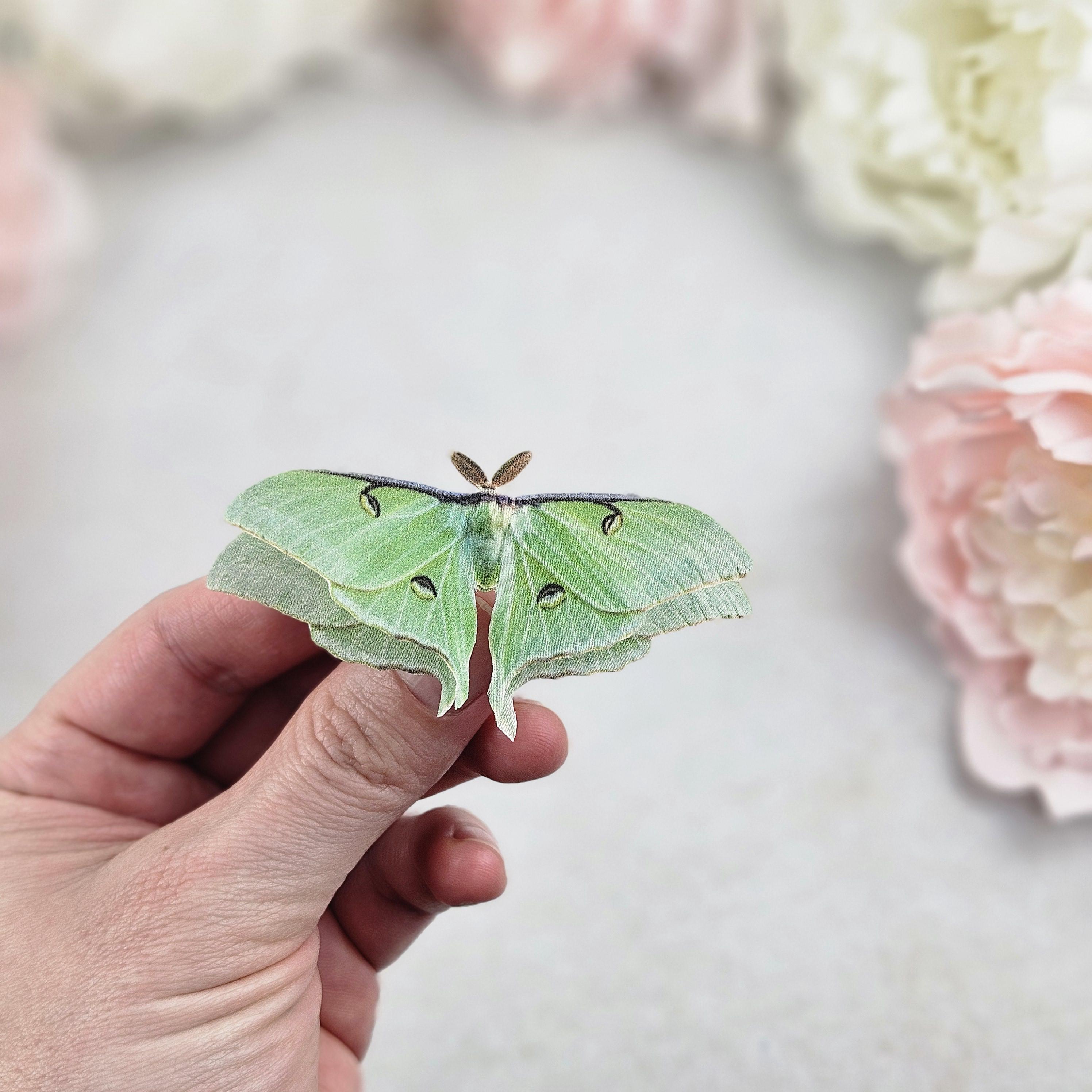 Green Luna Moth Ring With Layered Wings, Boho Style Jewelry, Nature ...