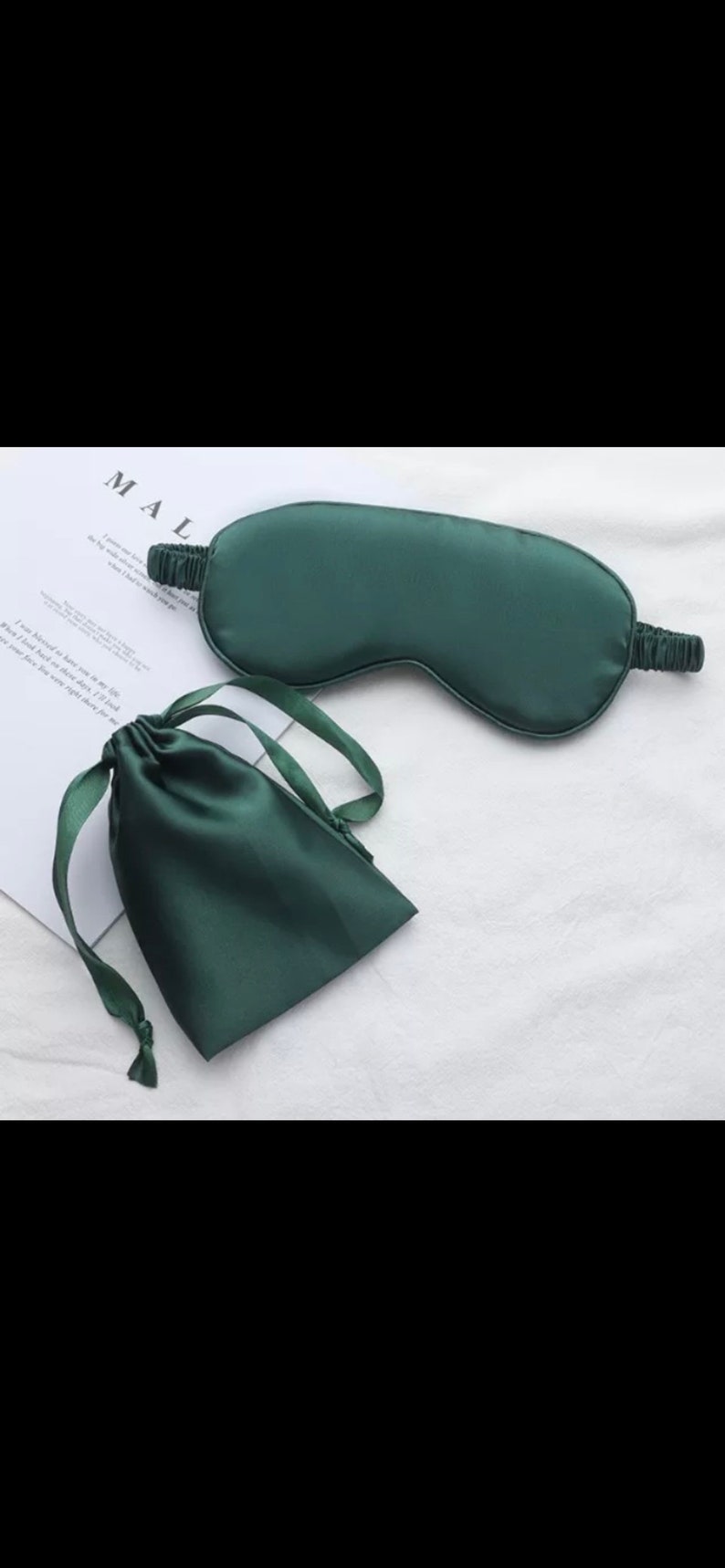 Navy Blue Satin Sleeping Mask Blindfolded, Blue Sleeping Mask ...