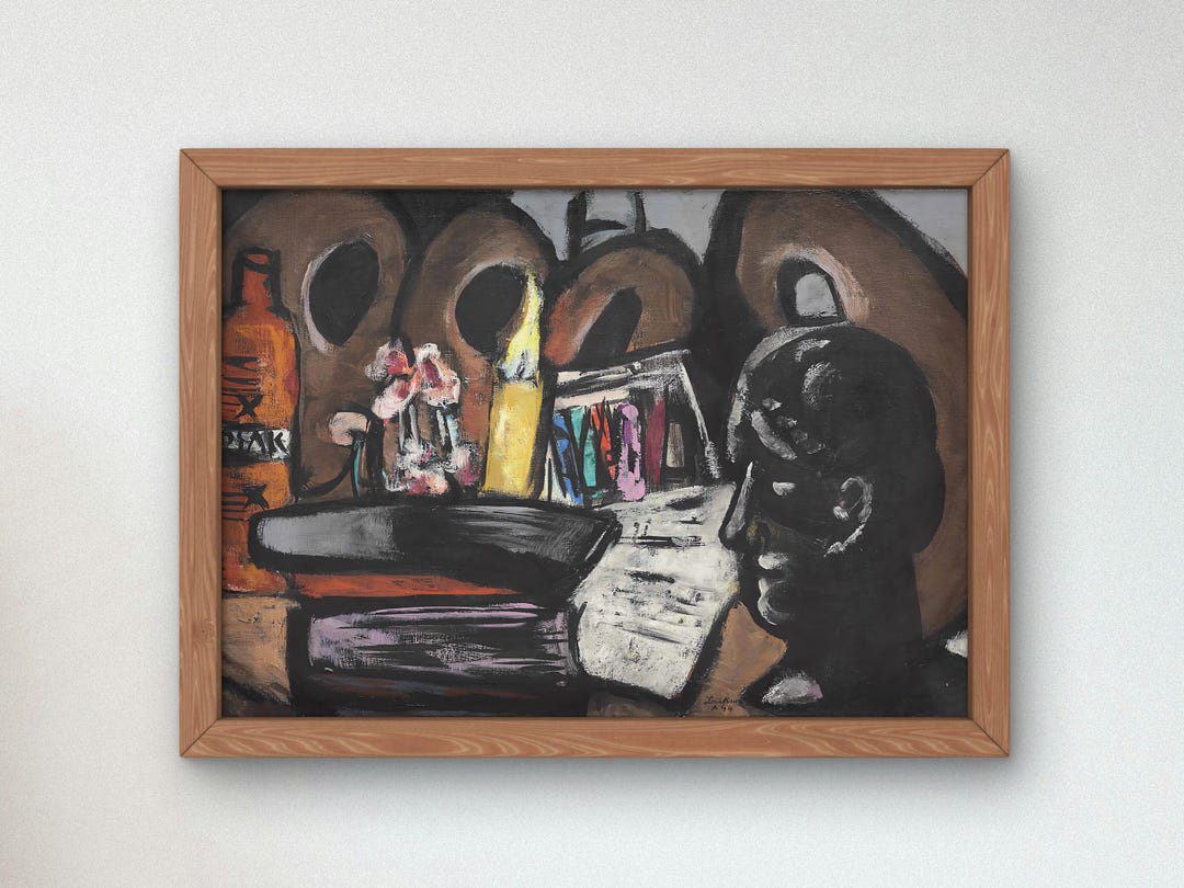 Still Life With Palettes by Max Beckmann 1944, Museum Quality Oil ...