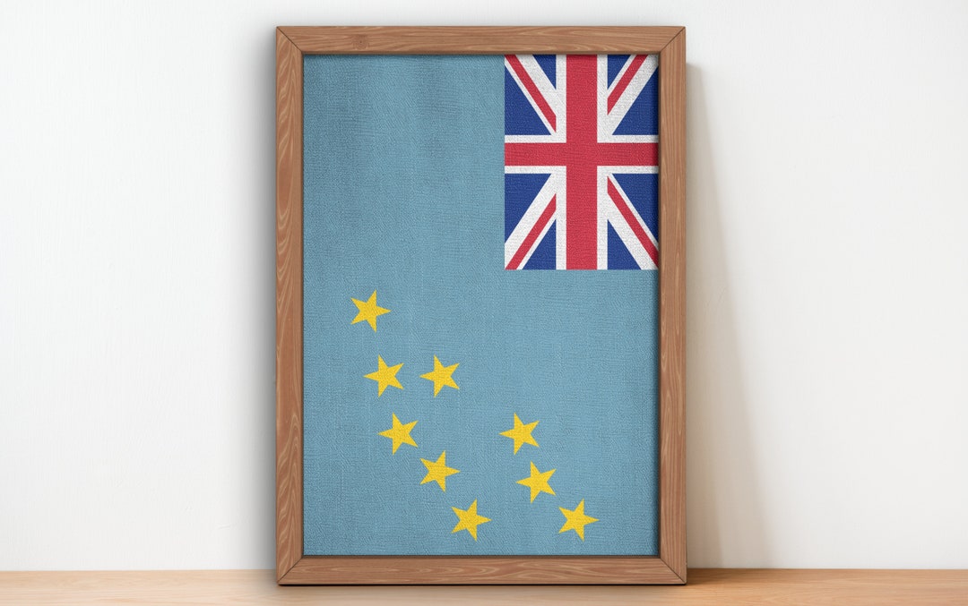 Tuvalu Flag Poster Wall Art Prints Tuvalu Vintage Flag - Etsy