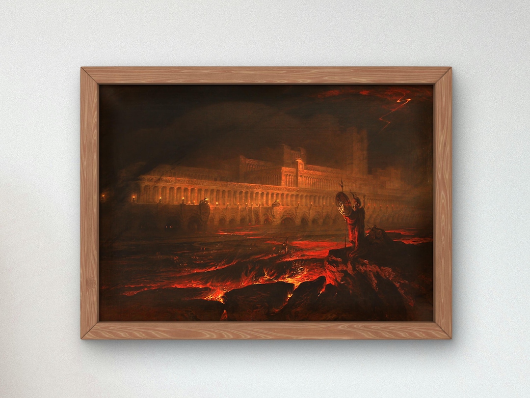 Pandemonium by John Martin 1841, Art Print Poster, Museum Quality Oil ...