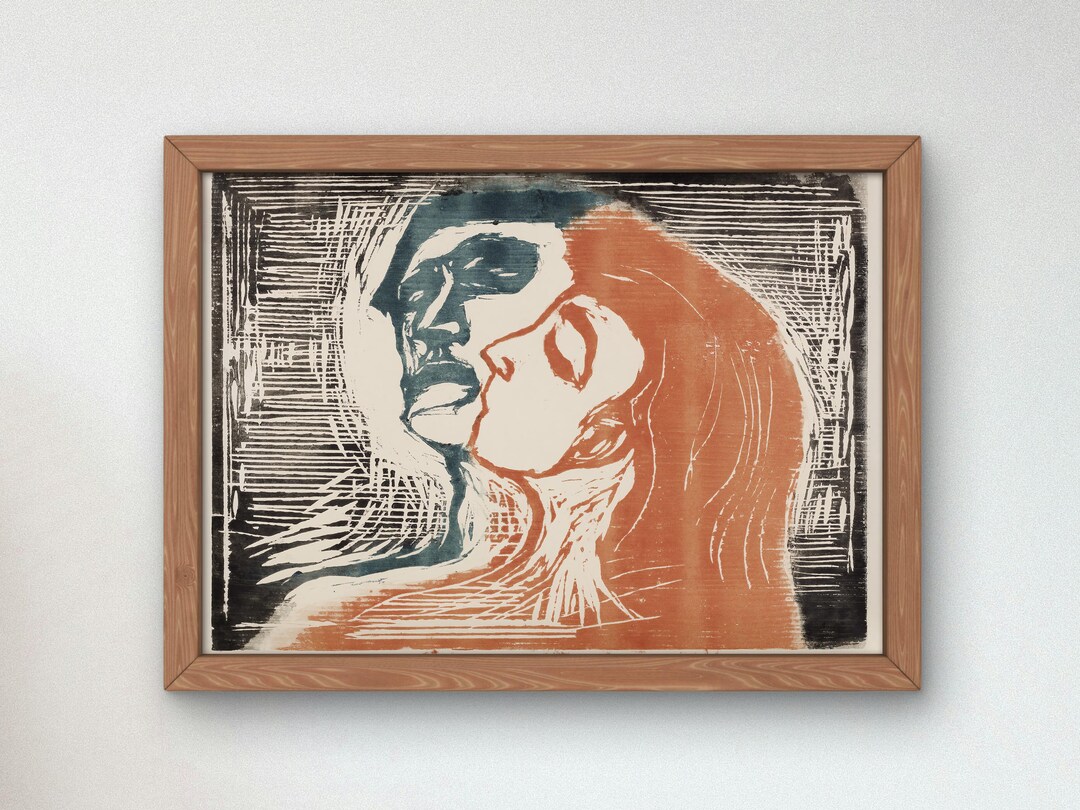 Head to Head by Edvard Munch 1905, Museum Quality Oil Painting Print ...