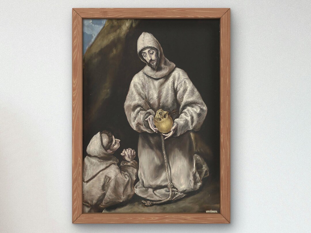 Saint Francis and Brother Leo in Meditation by Domenikos El Greco 1614 ...