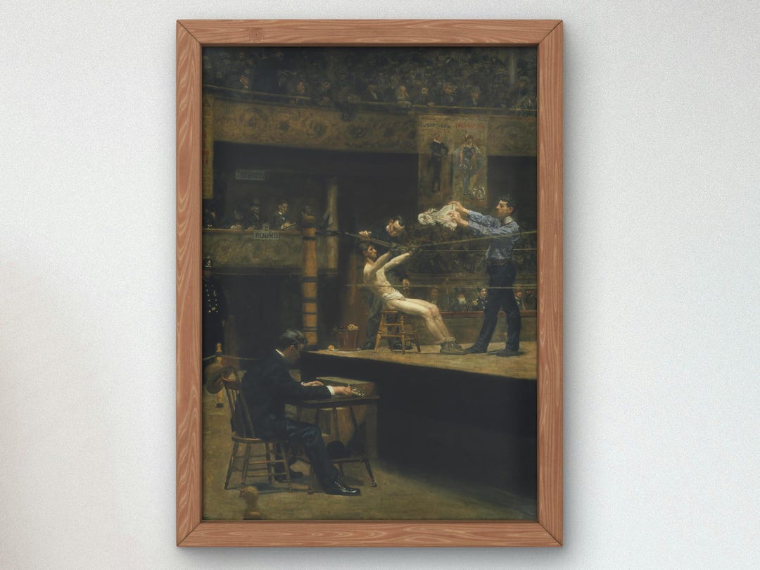 Between Rounds by Thomas Eakins 1899, Museum Quality Oil Painting Print, Home Deco Wall Art ...