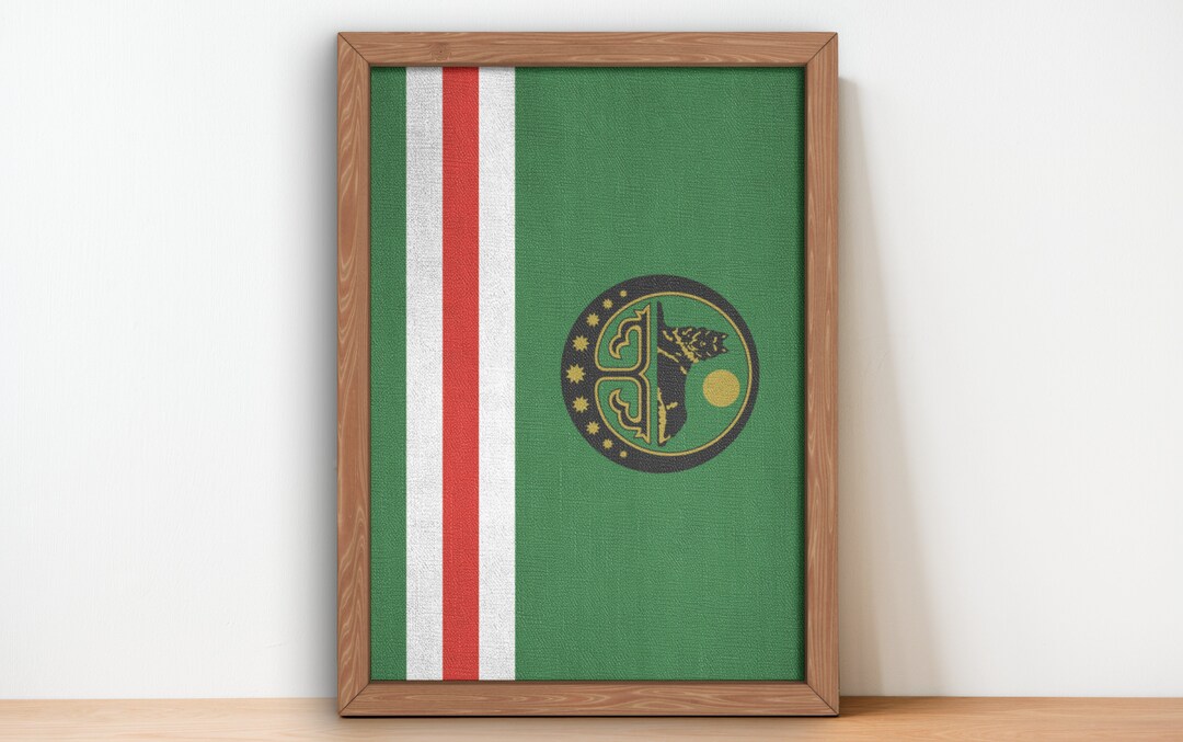 Chechnya Flag Poster Wall Art Prints Chechnya Vintage Flag - Etsy
