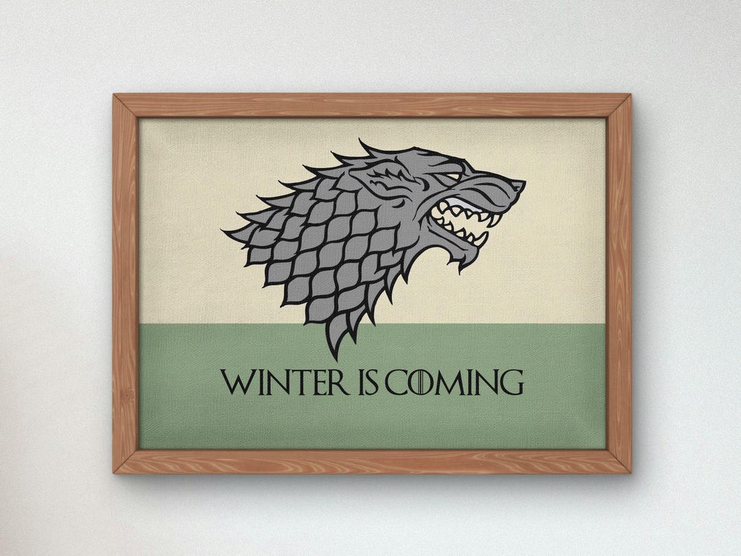 Stark House Flag Game of Thrones Poster, Museum Quality Wall Art Print ...
