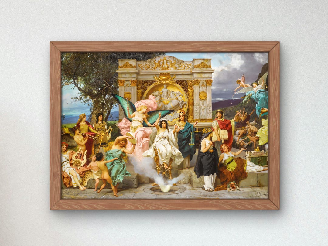 Parnassus by Henryk Siemiradzki 1875, Classical Art Poster, Museum ...