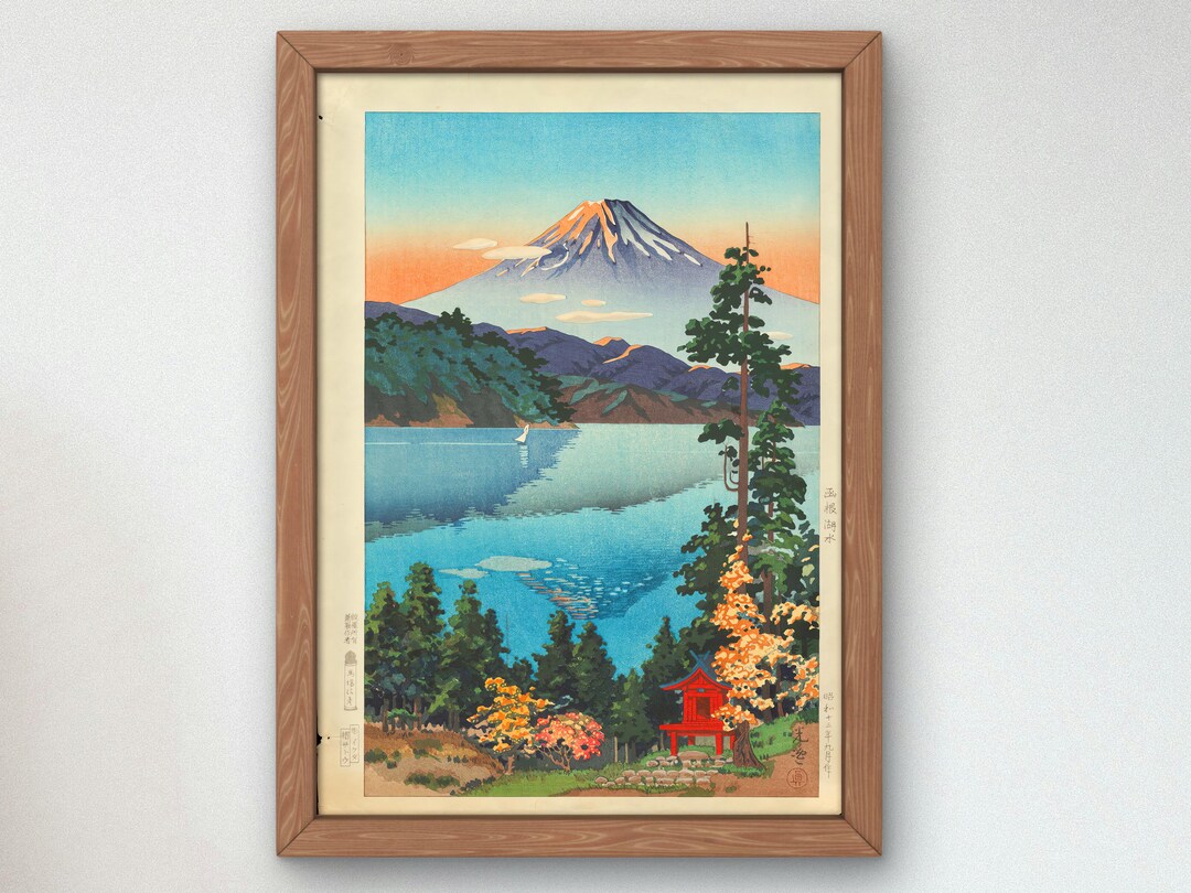 Lake Ashi in the Hakone Hills in Early Autumn by Tsuchiya Koitsu 1938 ...