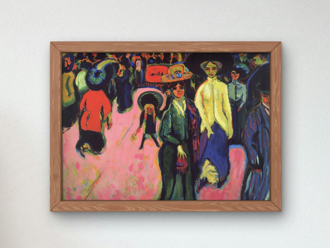 Street, Dresden by Ernst Ludwig Kirchner 1908, Museum Quality Oil ...