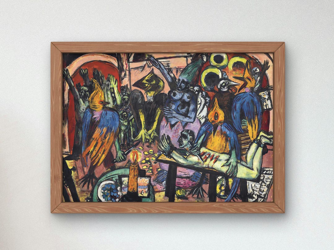 Birds' Hell by Max Beckmann 1938 , Museum Quality Oil Painting, Modern ...