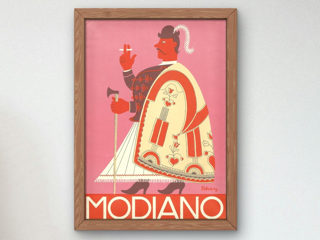 Modiano Vintage Cigarette Ads, Museum Quality Print, Publicity Artwork ...