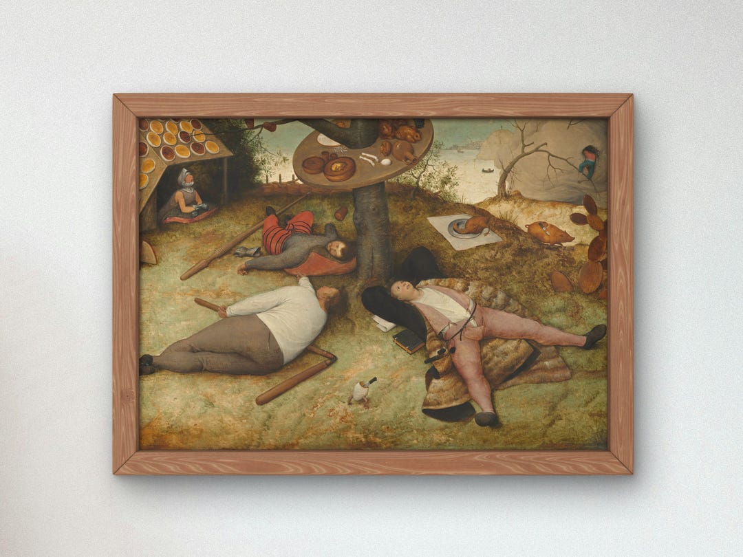 The Land of Cockaigne by Pieter Brueghel the Elder 1567, Museum Quality ...