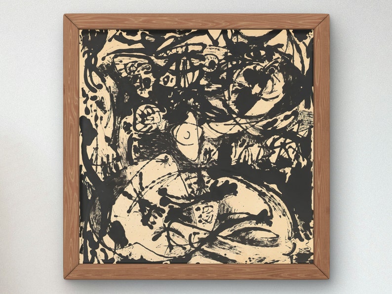 Jackson Pollock Number 18 1951, Museum Quality Oil Painting Print Home ...