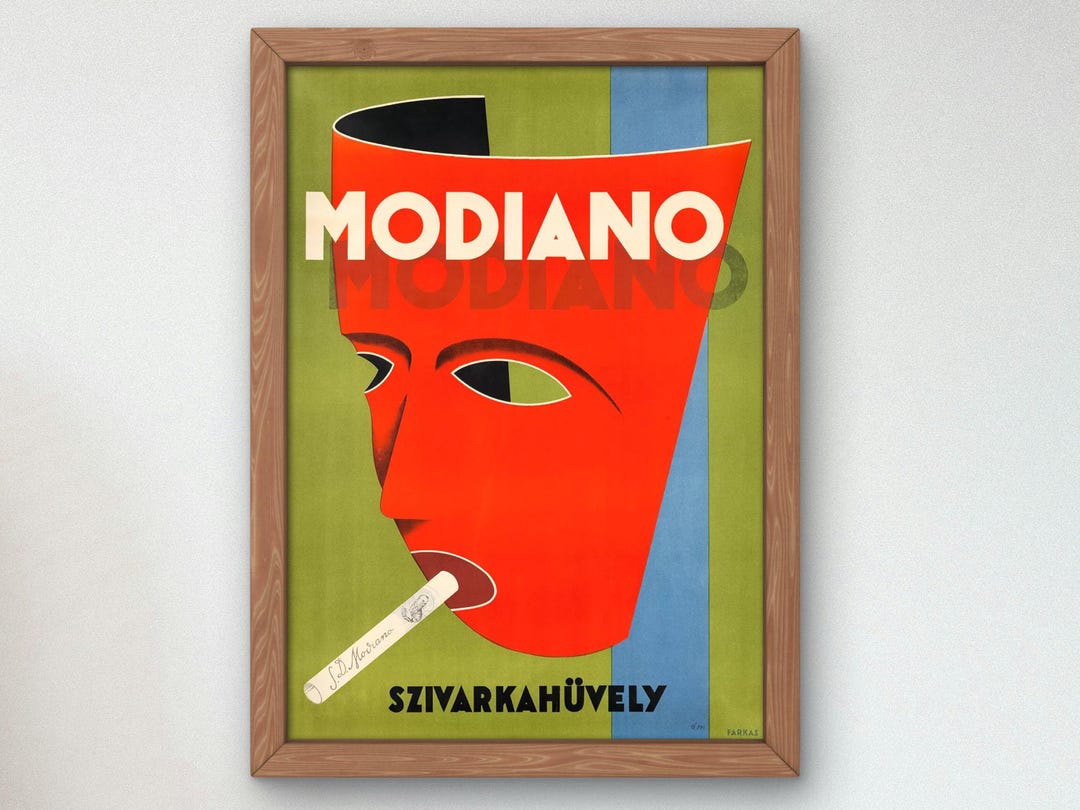 Modiano Vintage Cigarette Ads, Museum Quality Print, Publicity Artwork ...