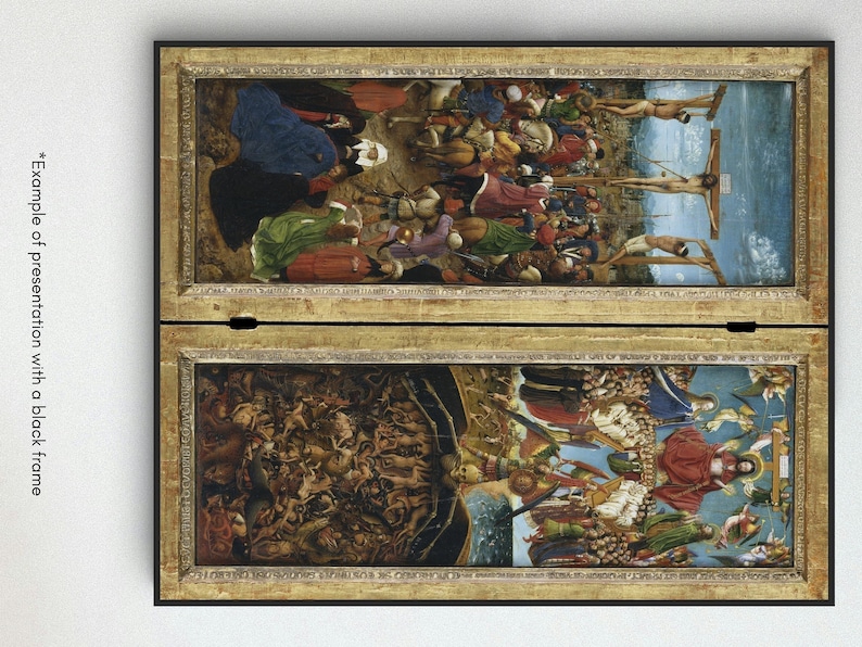 Art Print the Crucifixion and Last Judgment Diptych by Jan Van Eyck 1441, Museum Quality Artwork ...
