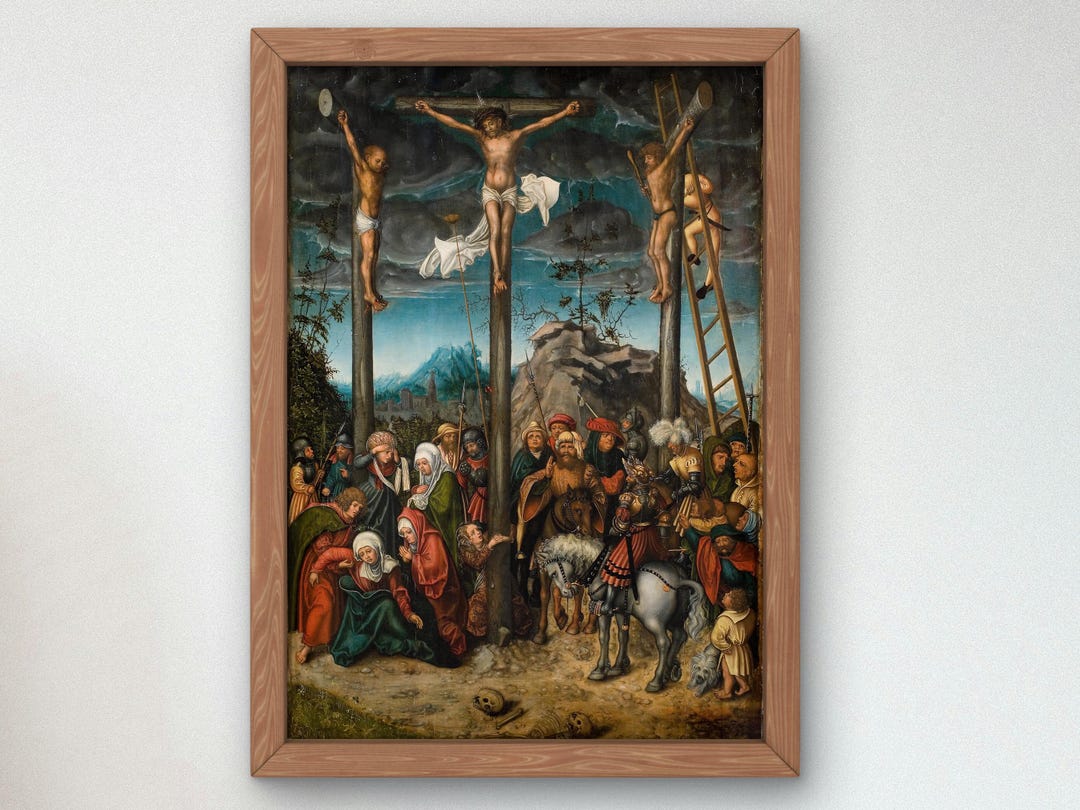 The Crucifixion by Lucas Cranach the Elder 1506, Museum Quality Oil ...