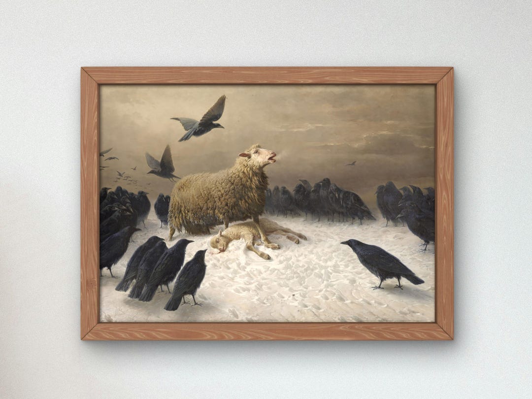 Anguish by August Friedrich Schenck C. 1878, Museum Quality Oil ...