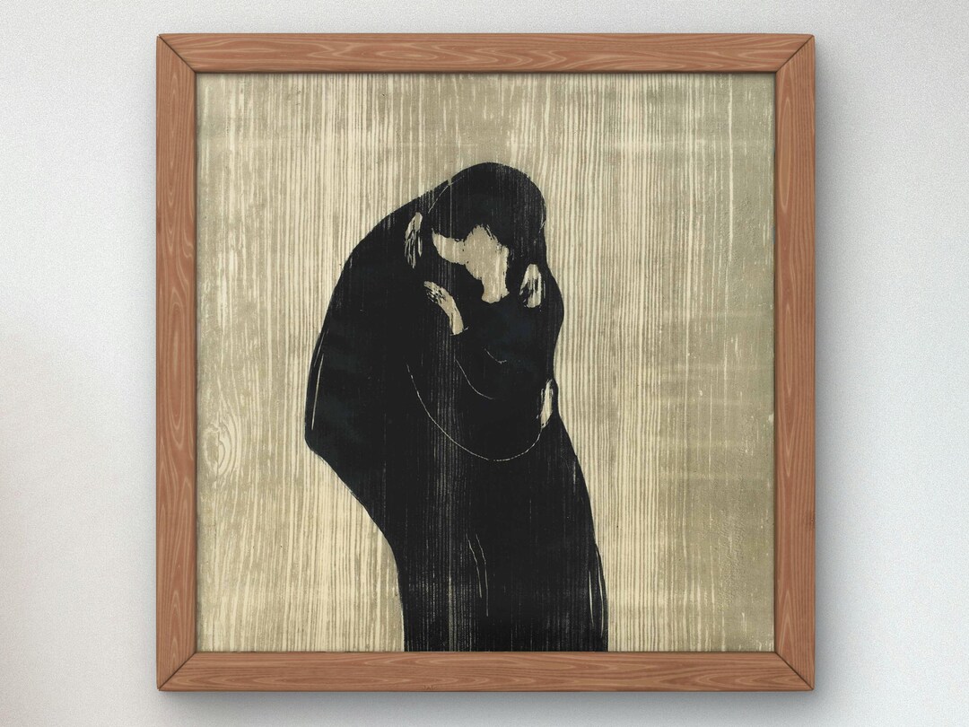 The Kiss by Edvard Munch 1902, Museum Quality Oil Painting, Modern Art ...