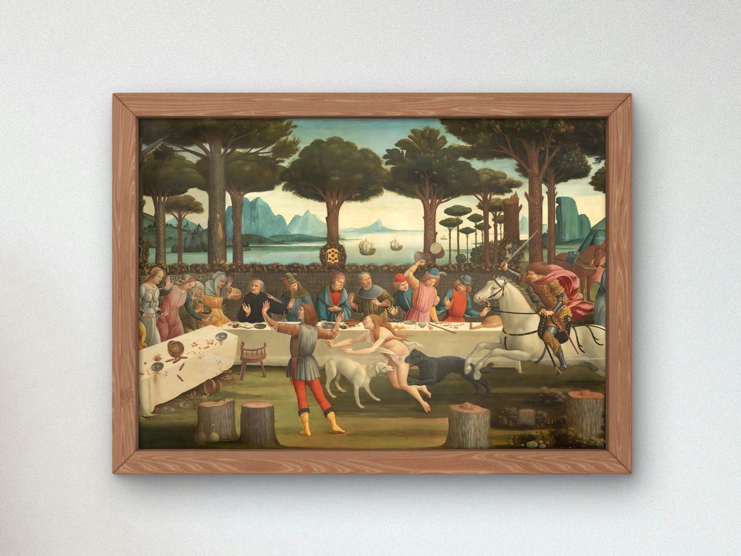 The Story of Nastagio Degli Onesti by Sandro Botticelli 1483, Museum ...