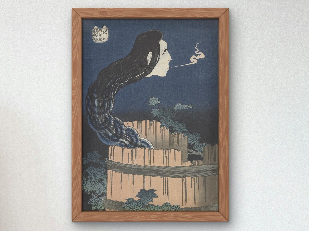 One Hundred Ghost Tales the House of Broken Plates by Hokusai 1832 ...
