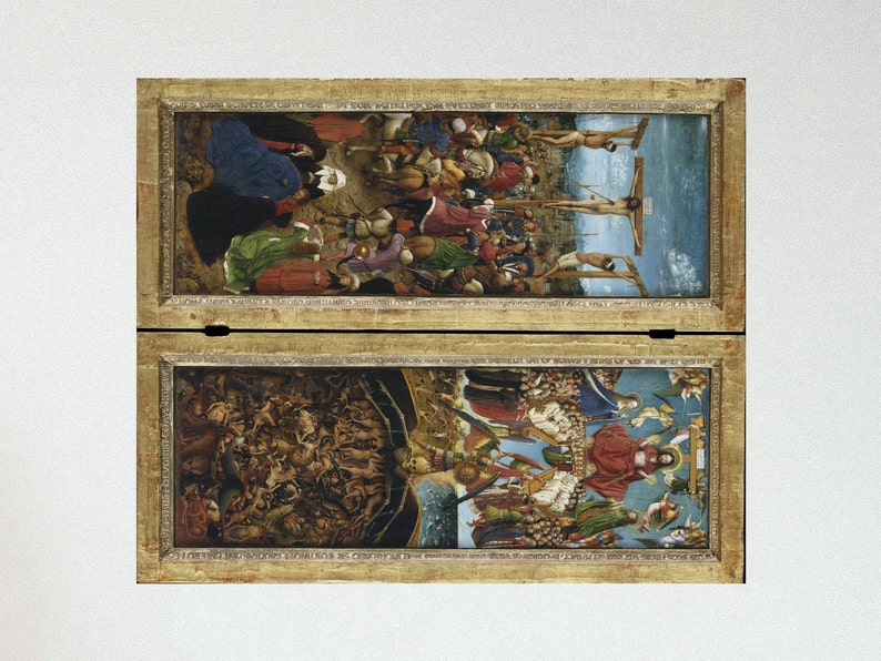 Art Print the Crucifixion and Last Judgment Diptych by Jan Van Eyck ...