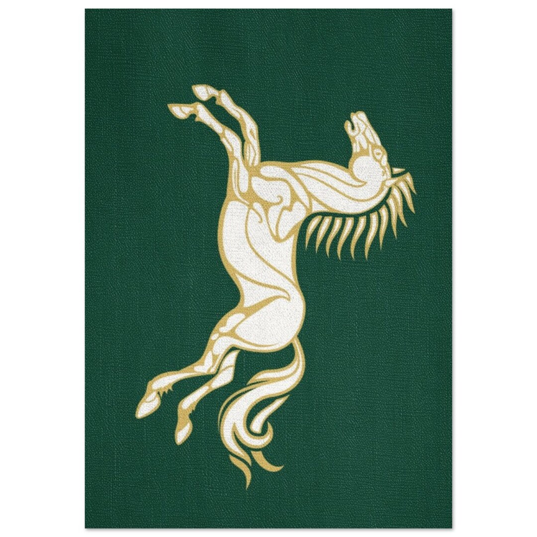 Flag Kingdom of Rohan Poster Wall Art Prints Banner of Rohan Vintage ...