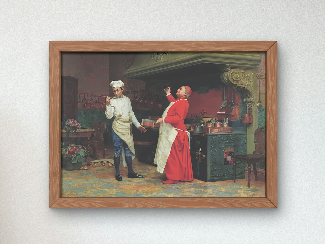 The Marvelous Sauce by Jehan Georges Vibert 1890, Museum Quality Oil ...