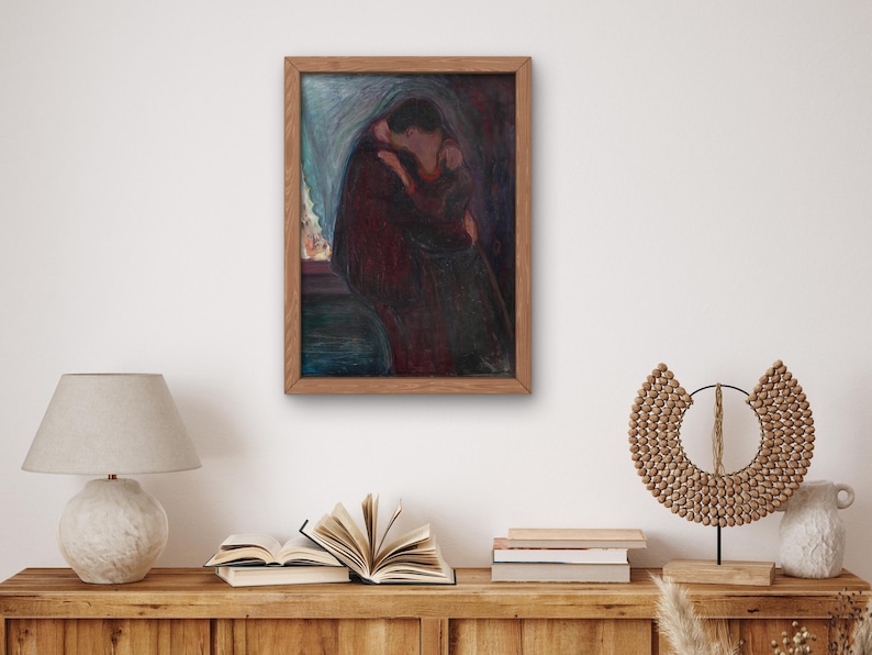 The Kiss by Edvard Munch 1897 Art Print, Museum Quality Oil Painting ...