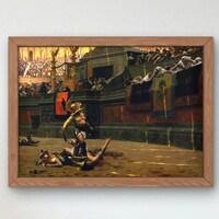 Jean Leon Gerome - Pollice Verso Gladiator Colliseum (1872) Colosseum ...