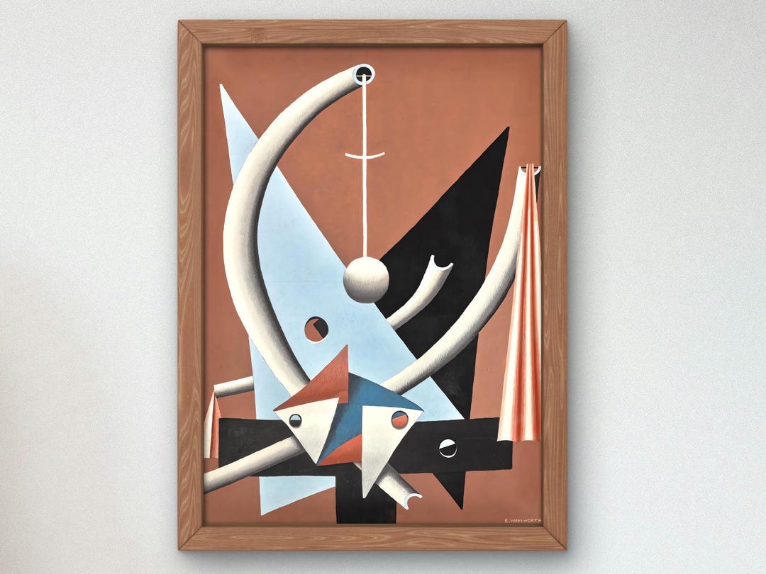 Kissable by Edward Wadsworth 1947, Museum Quality Oil Painting, Modern ...