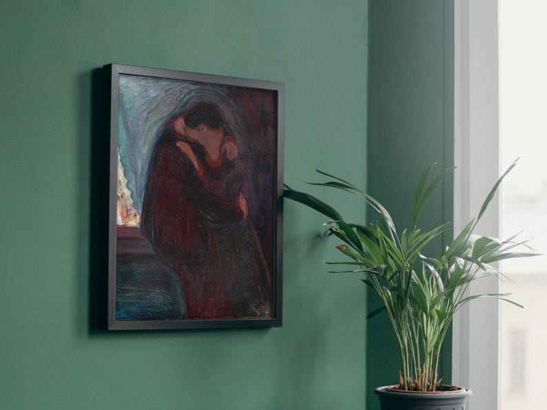 The Kiss by Edvard Munch 1897 Art Print, Museum Quality Oil Painting ...