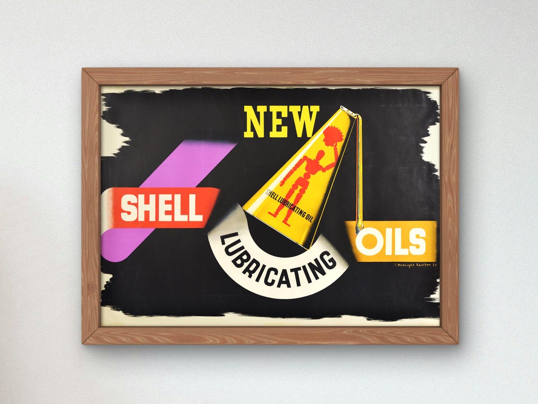 Shell Oils Ads by Edward Mcknight Kauffer 1957, Vintage Shell Ads ...