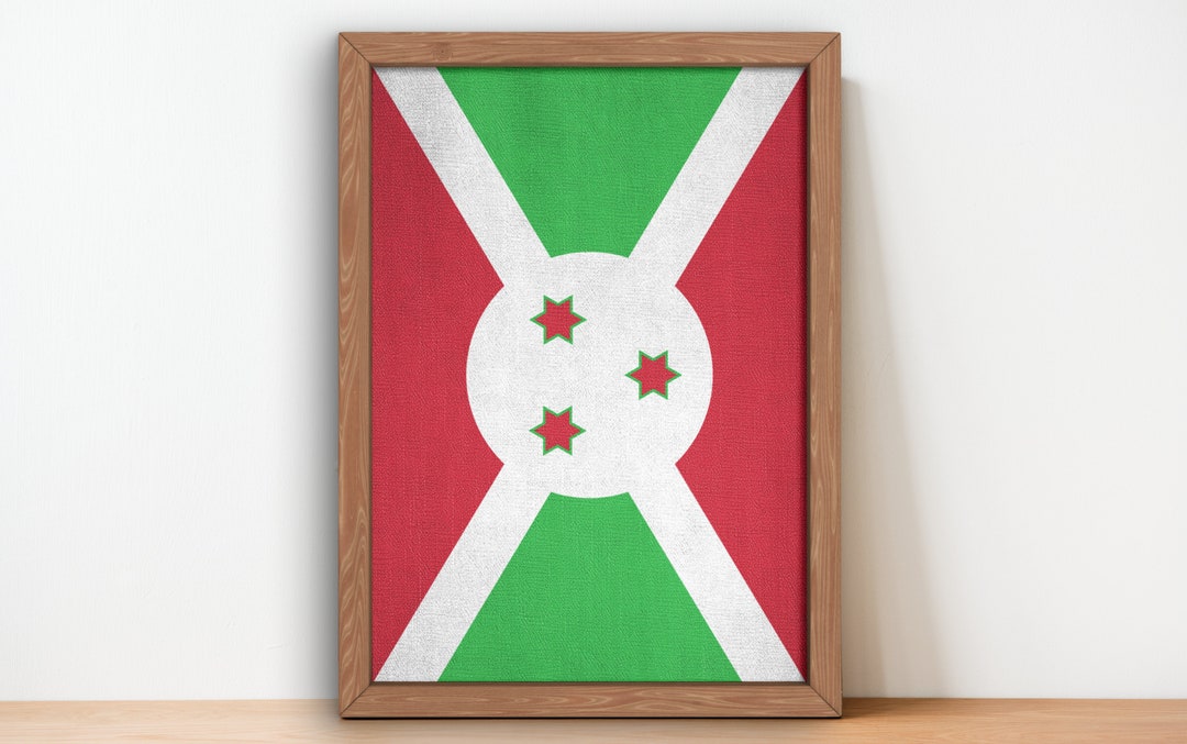 Burundi Flag Poster Wall Art Prints Burundi Vintage Flag - Etsy