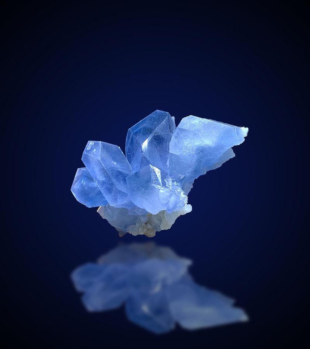 Natural Blue Color Celestine Cluster, Celestine Bunch, Fine Mineral ...