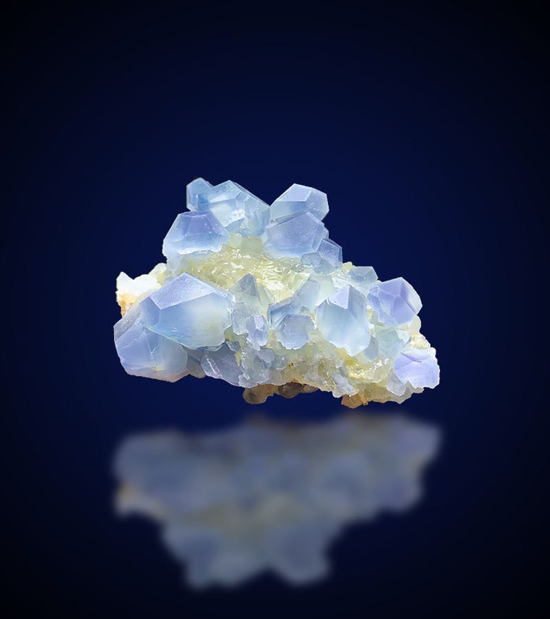 Natural Blue Color Celestine Cluster, Celestine Bunch, Fine Mineral ...