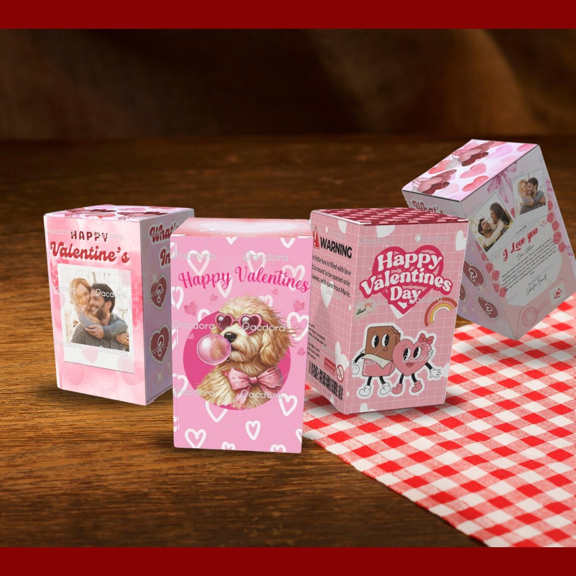 EDITABLE Valentine Blind Box Template, Canva Templates, Canva Editable ...