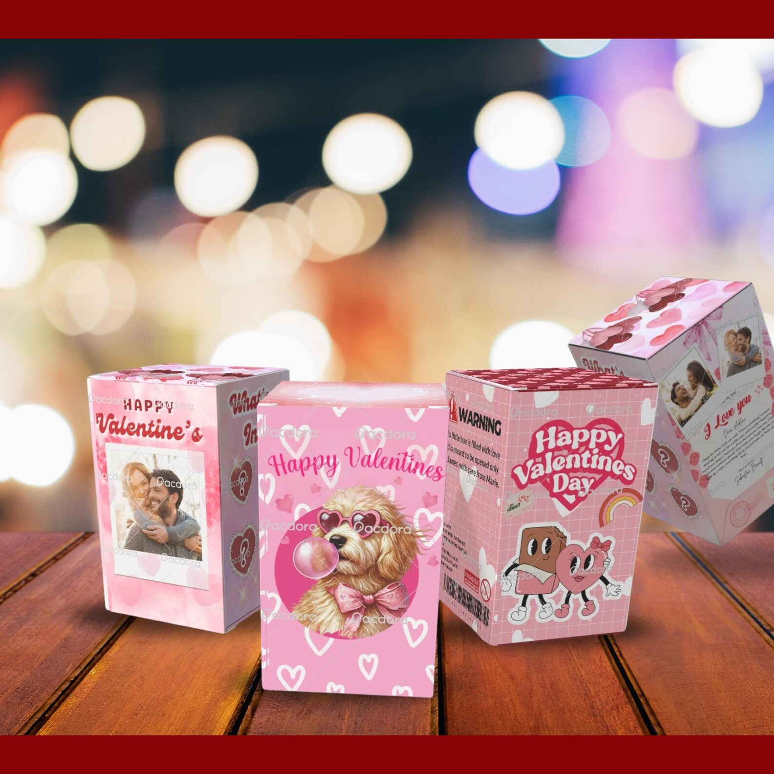 EDITABLE Valentine Blind Box Template, Canva Templates, Canva Editable ...