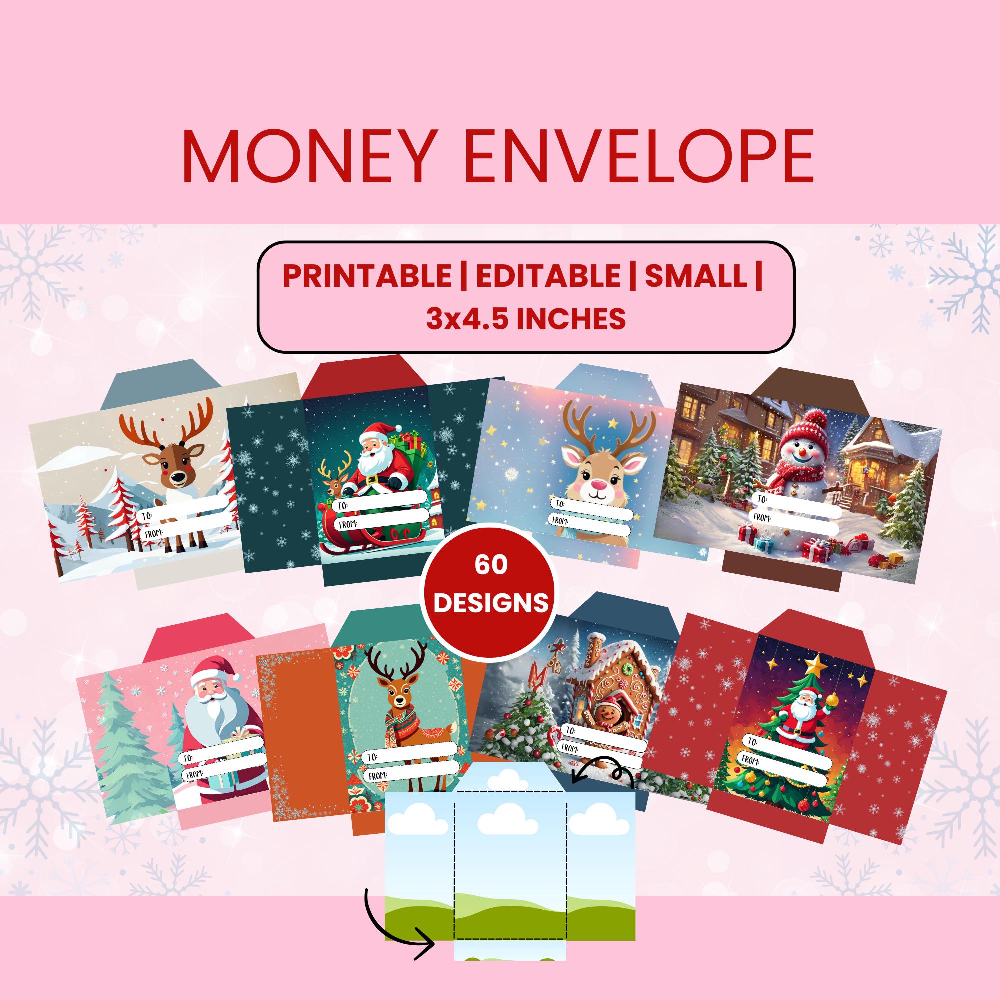 Christmas Money Envelope, Cash Gift Envelope, Christmas Money Cards ...