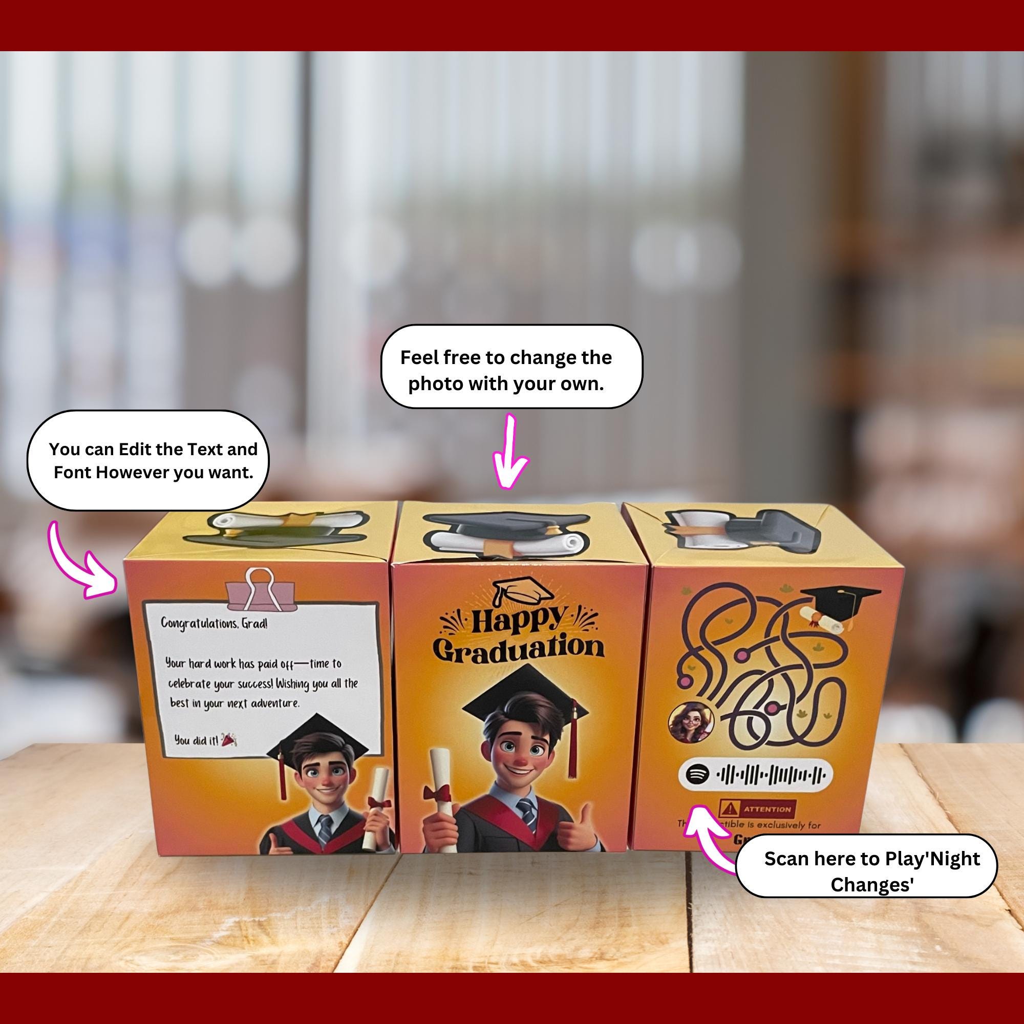 CUSTOM Graduation Blind Box, Graduation Blind Box Template, Printable ...